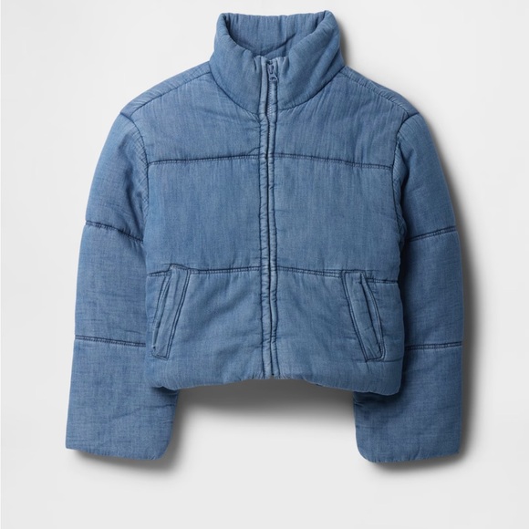 GAP | Jackets & Coats | Kids Relaxed Denim Puffer Jacket Nwt | Poshmark